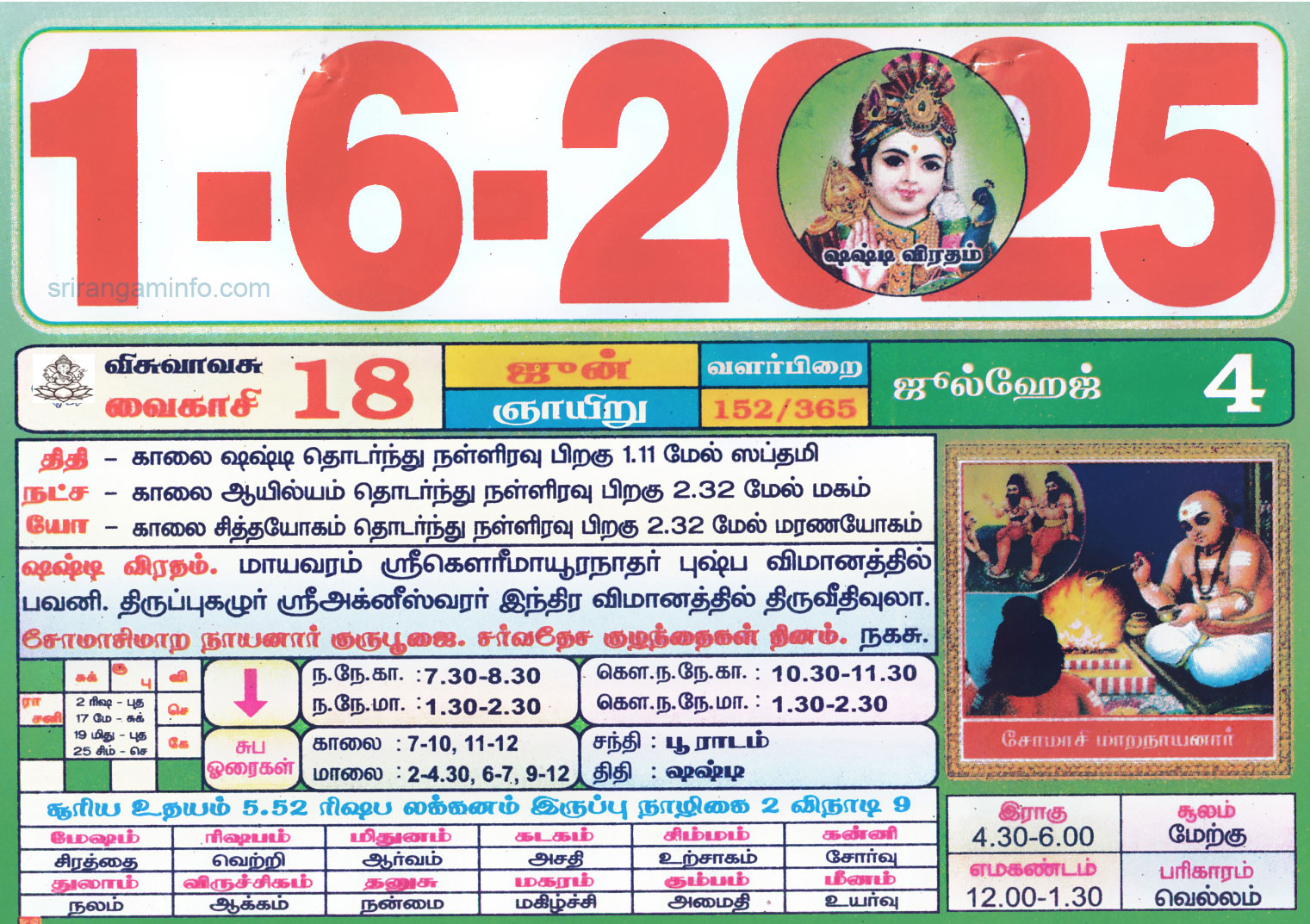 Tamil Daily Calendar 2025, Tamil Calendar 2025, Nalla Neram - தமிழ் ...